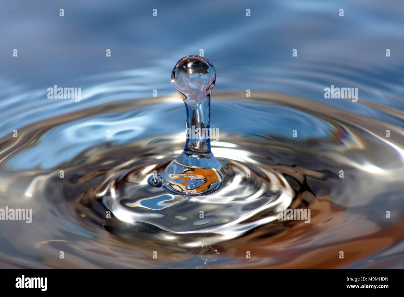 Splash, a drop falling in the water Stock Photo - Alamy