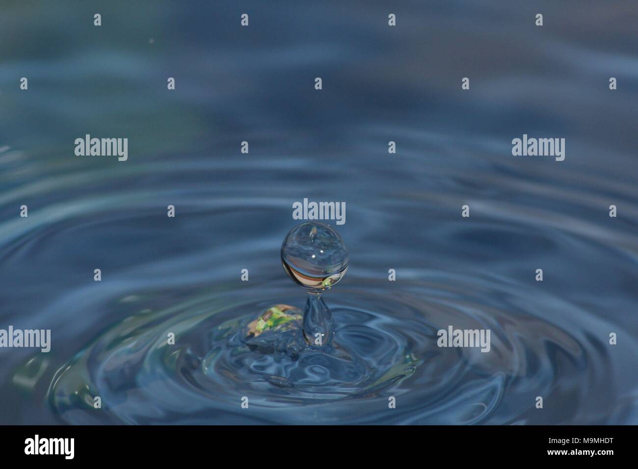 Splash, a drop falling in the water Stock Photo - Alamy