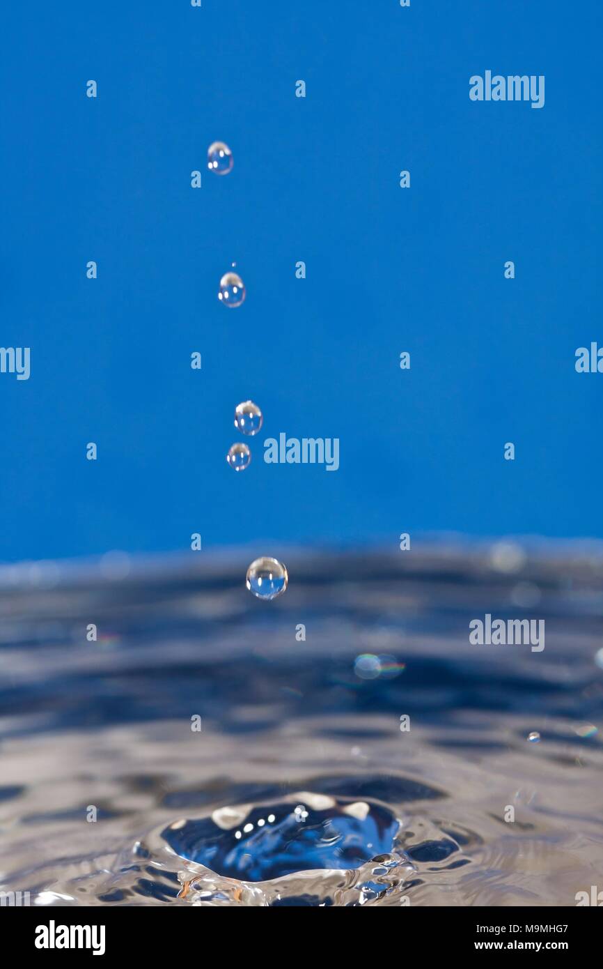 Splash, a drop falling in the water Stock Photo - Alamy
