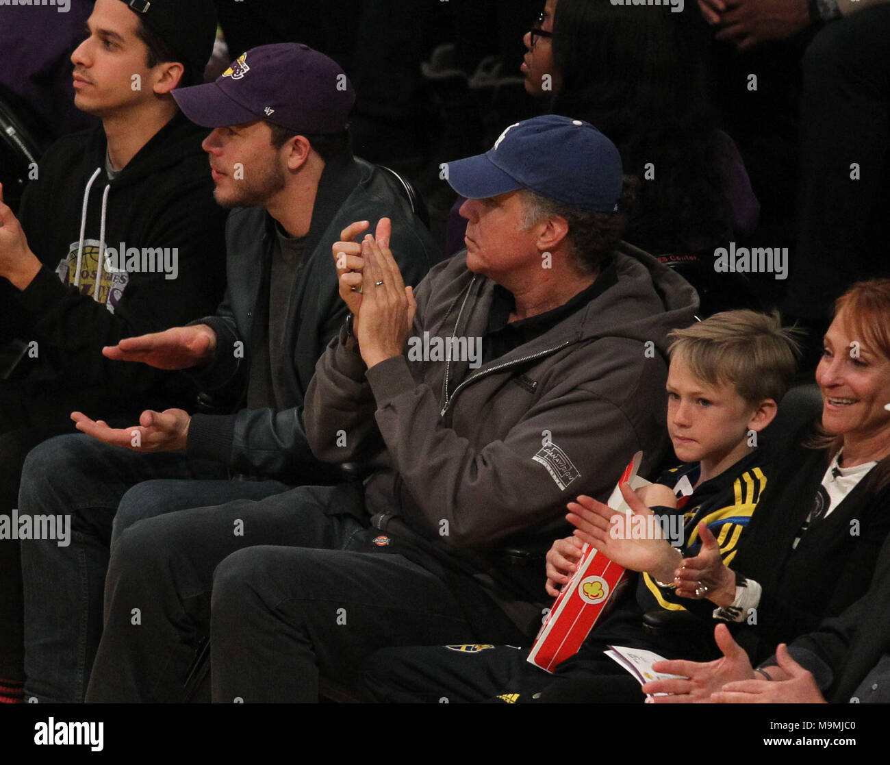 Celebrities at the Los Angeles Lakers game. The Los Angeles Lakers ...