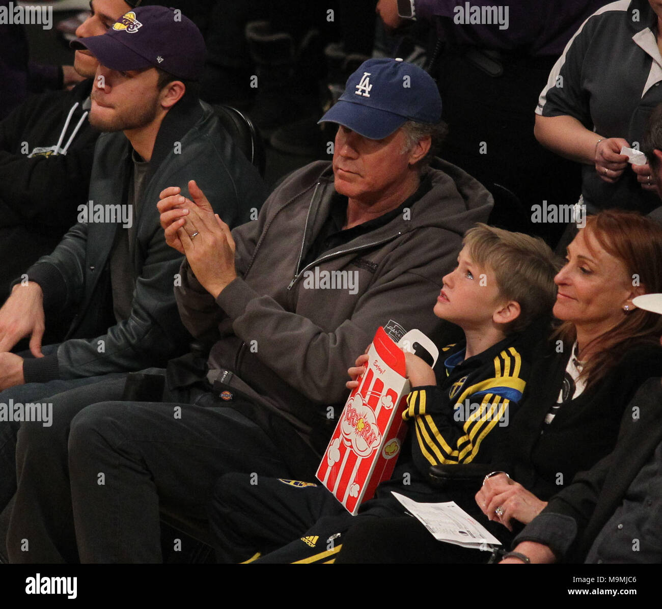 Celebrities at the Los Angeles Lakers game. The Los Angeles Lakers ...