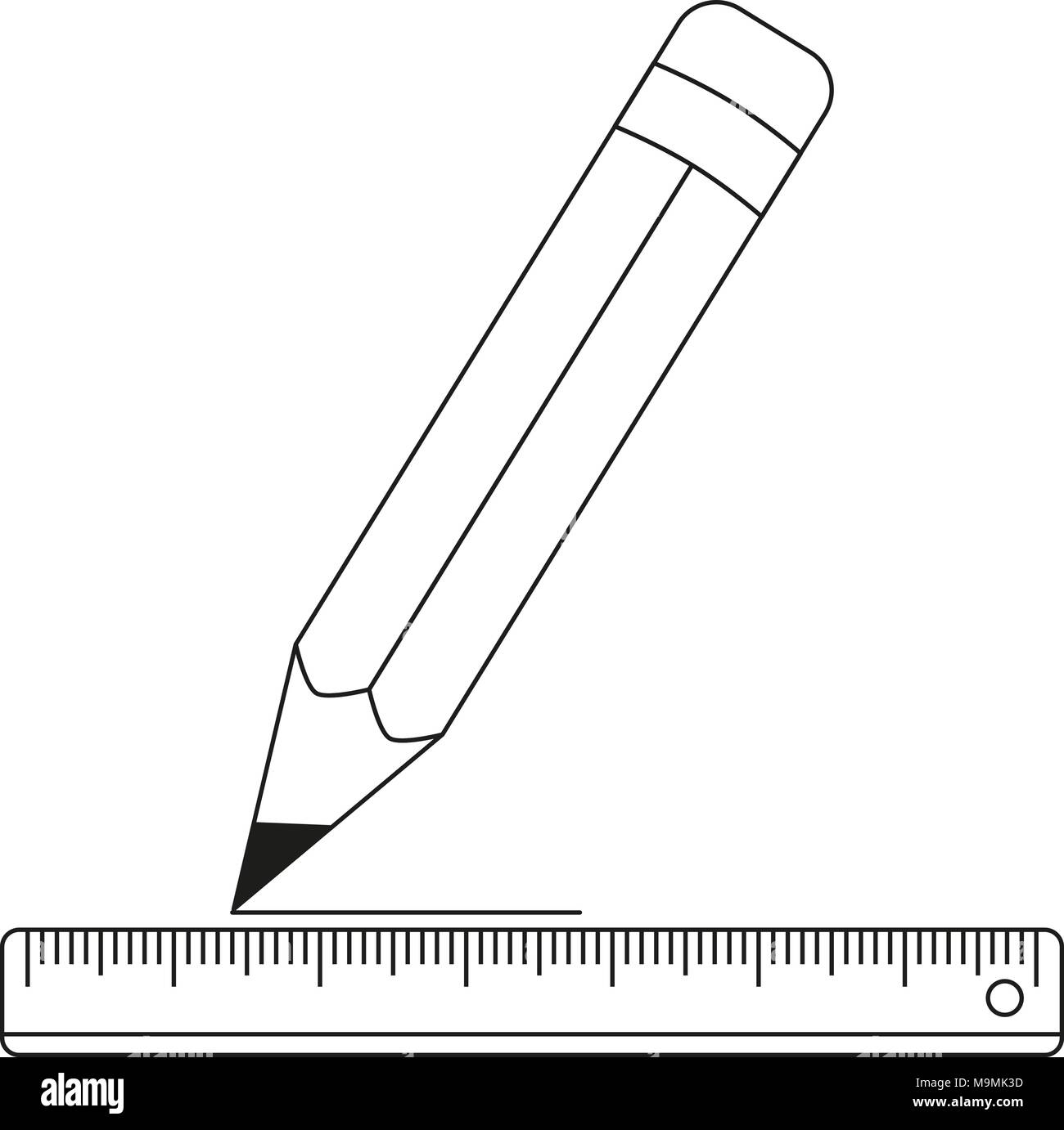 Line art black and white icon poster ruler Stock Vector Image & Art - Alamy