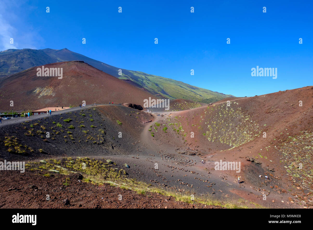 Crater Silvestri, volcanic landscape, volcano Etna, province of Catania ...