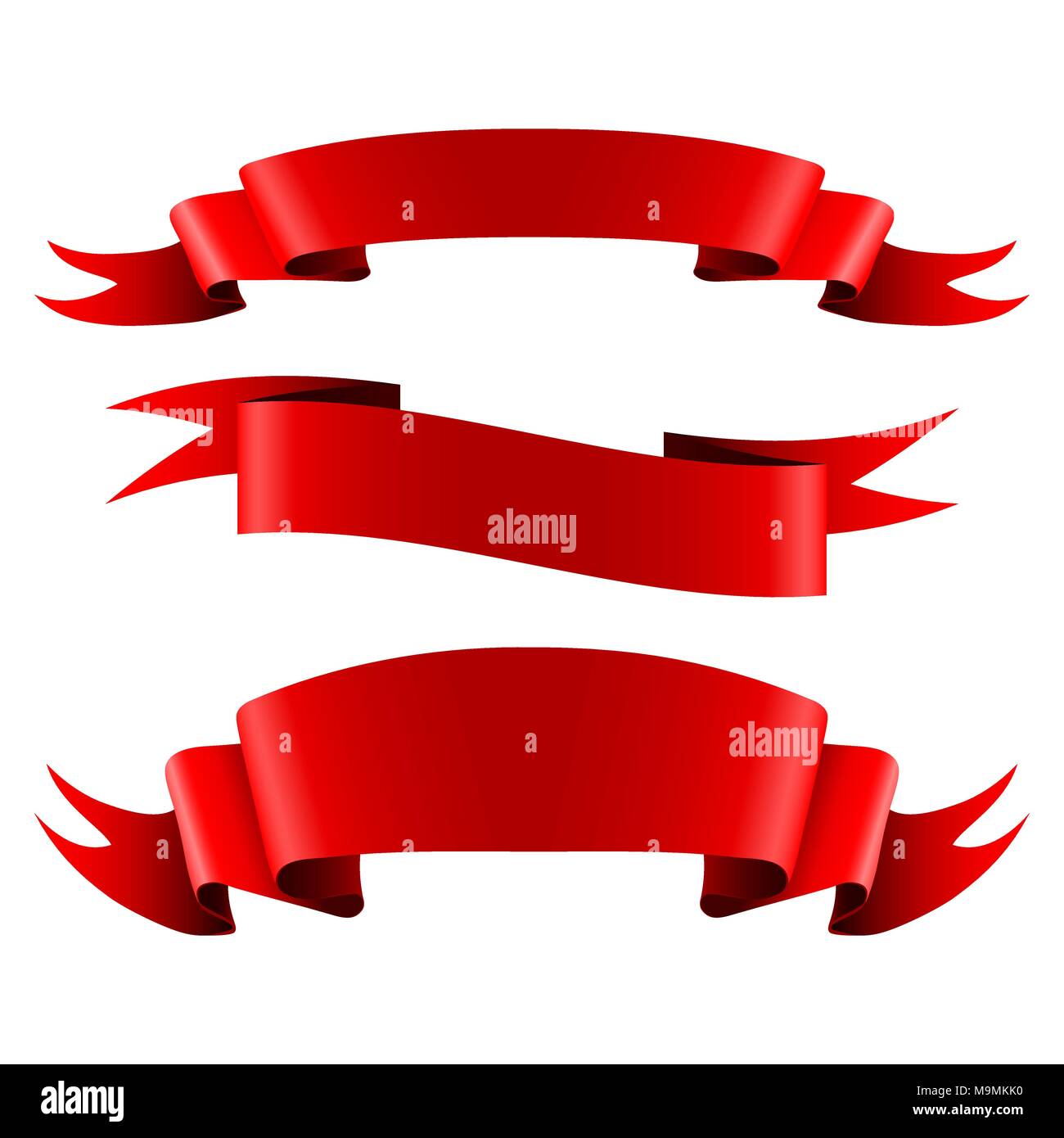 Collection of red empty ribbon banners Stock Vector Image & Art - Alamy