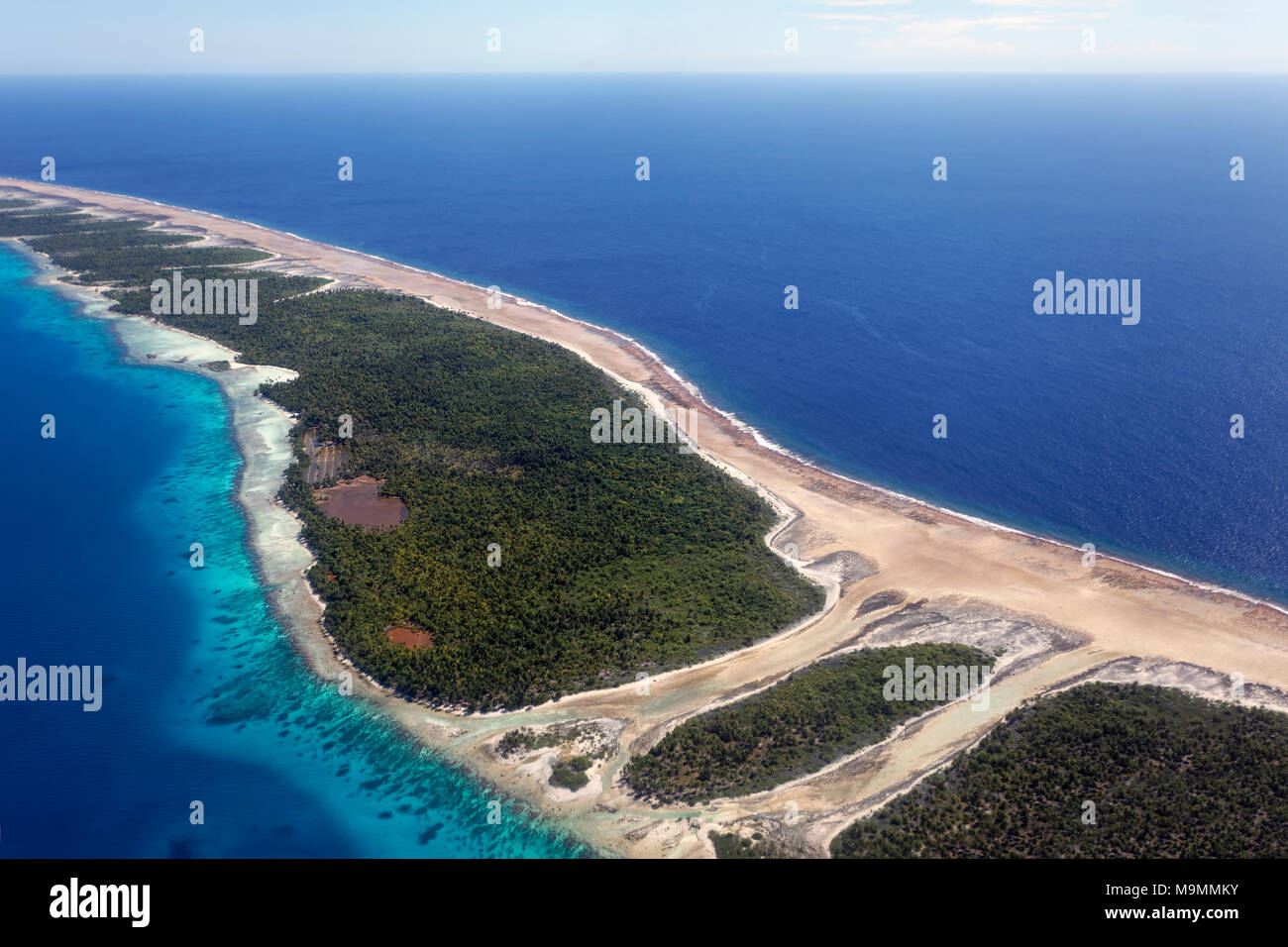 Coral reef, reef fringes in the sea, Tikehau Atoll, Pacific Ocean ...