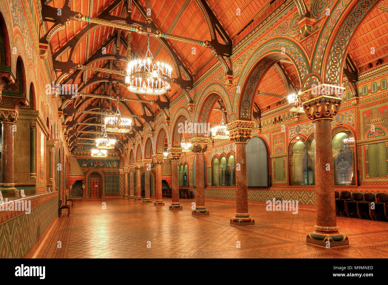 Knight's Hall, Dankwarderode Castle, Brunswick, Lower Saxony, Germany ...
