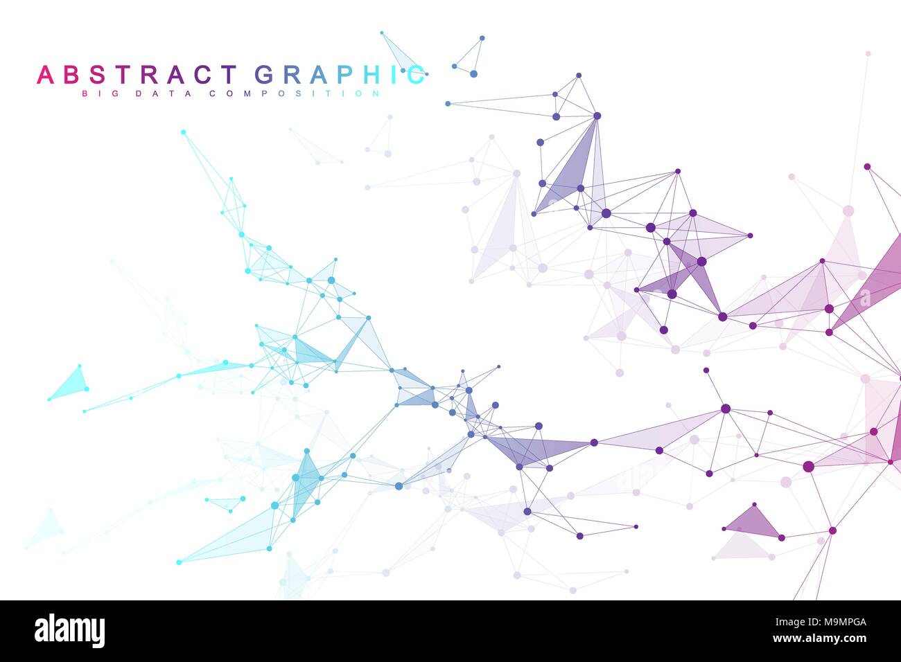 Global network connection. Network and big data visualization ...