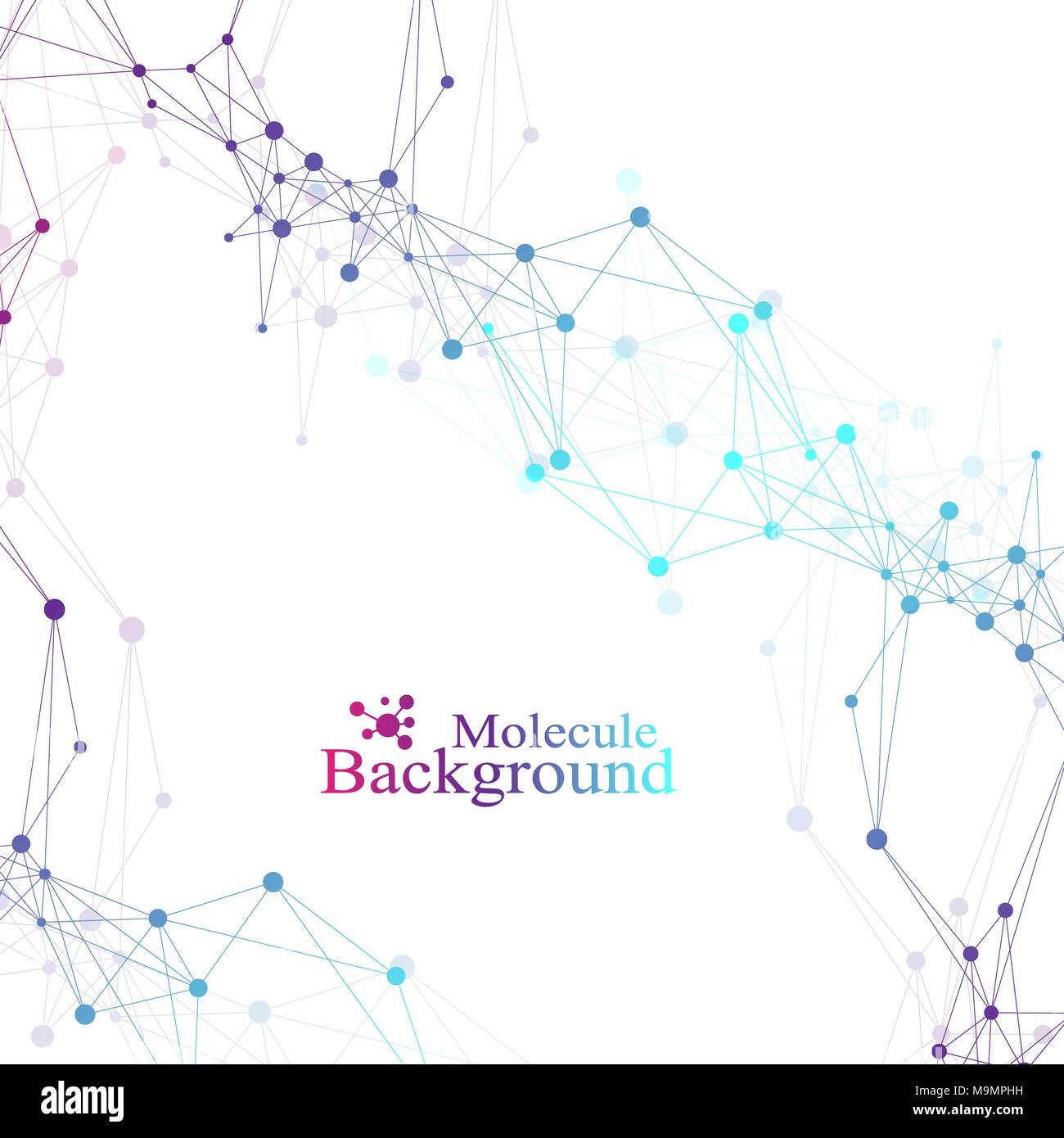 Structure molecule and communication. Dna, atom, neurons. Scientific ...