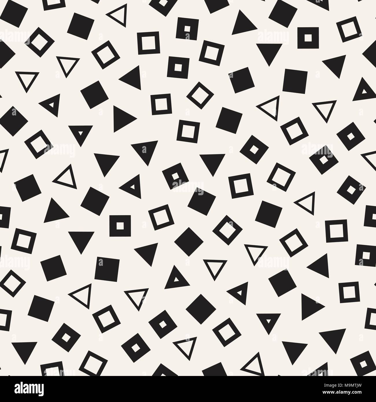 Seamless primitive jumble minimalism patterns. Randomly scattered ...