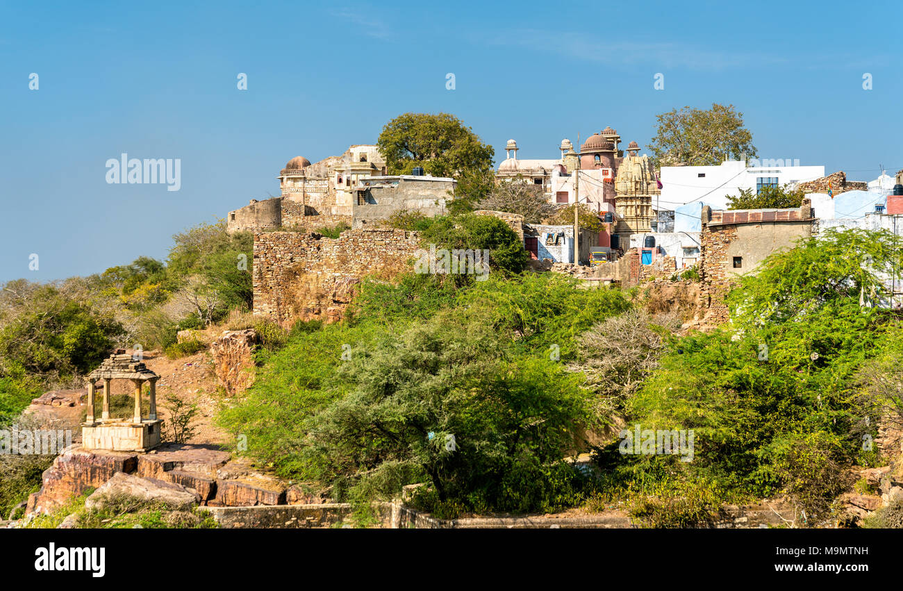 View of Chittor Fort, a UNESCO world heritage site in Rajasthan, India ...