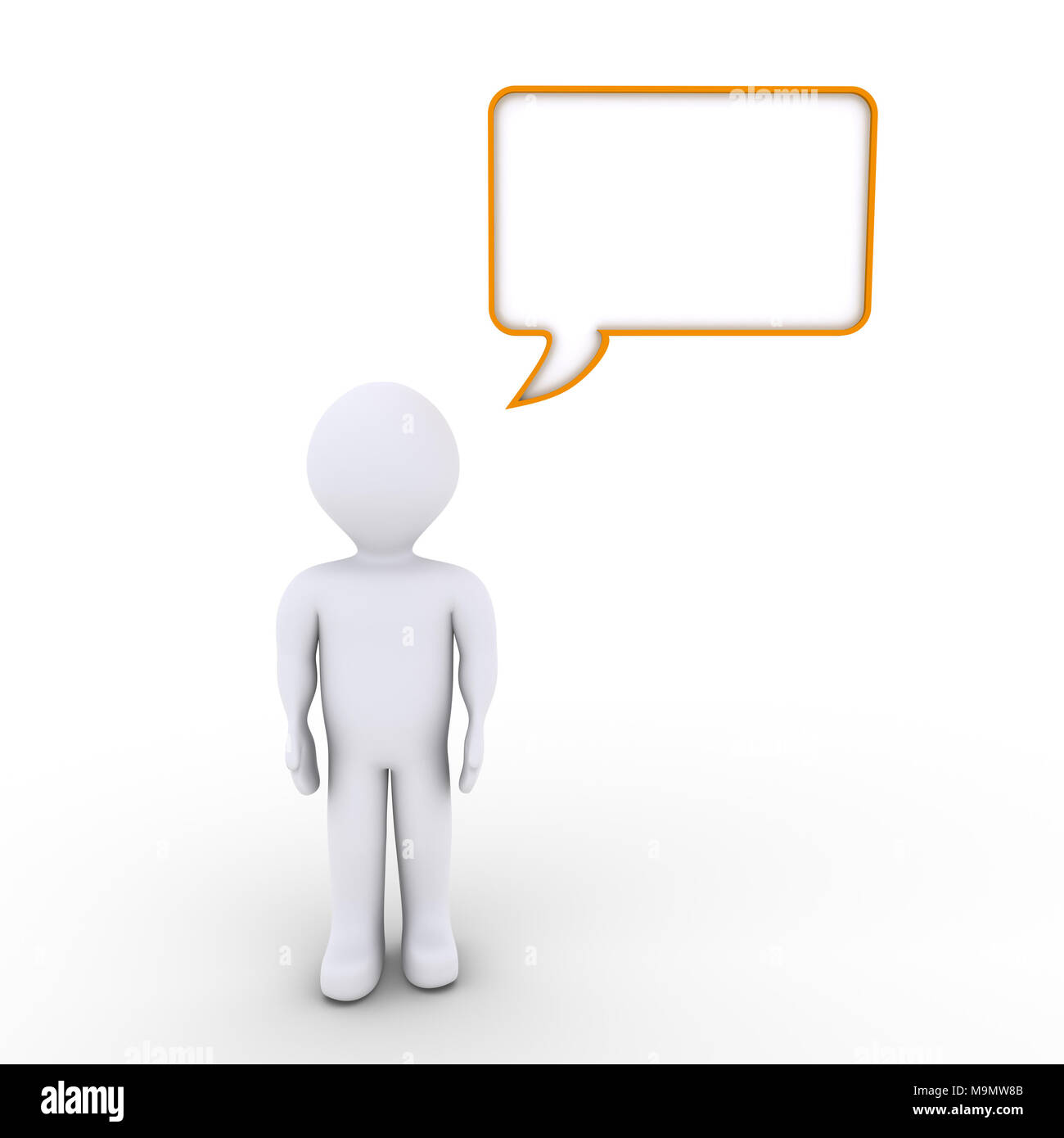 One speech bubble 3d shape hi-res stock photography and images - Alamy