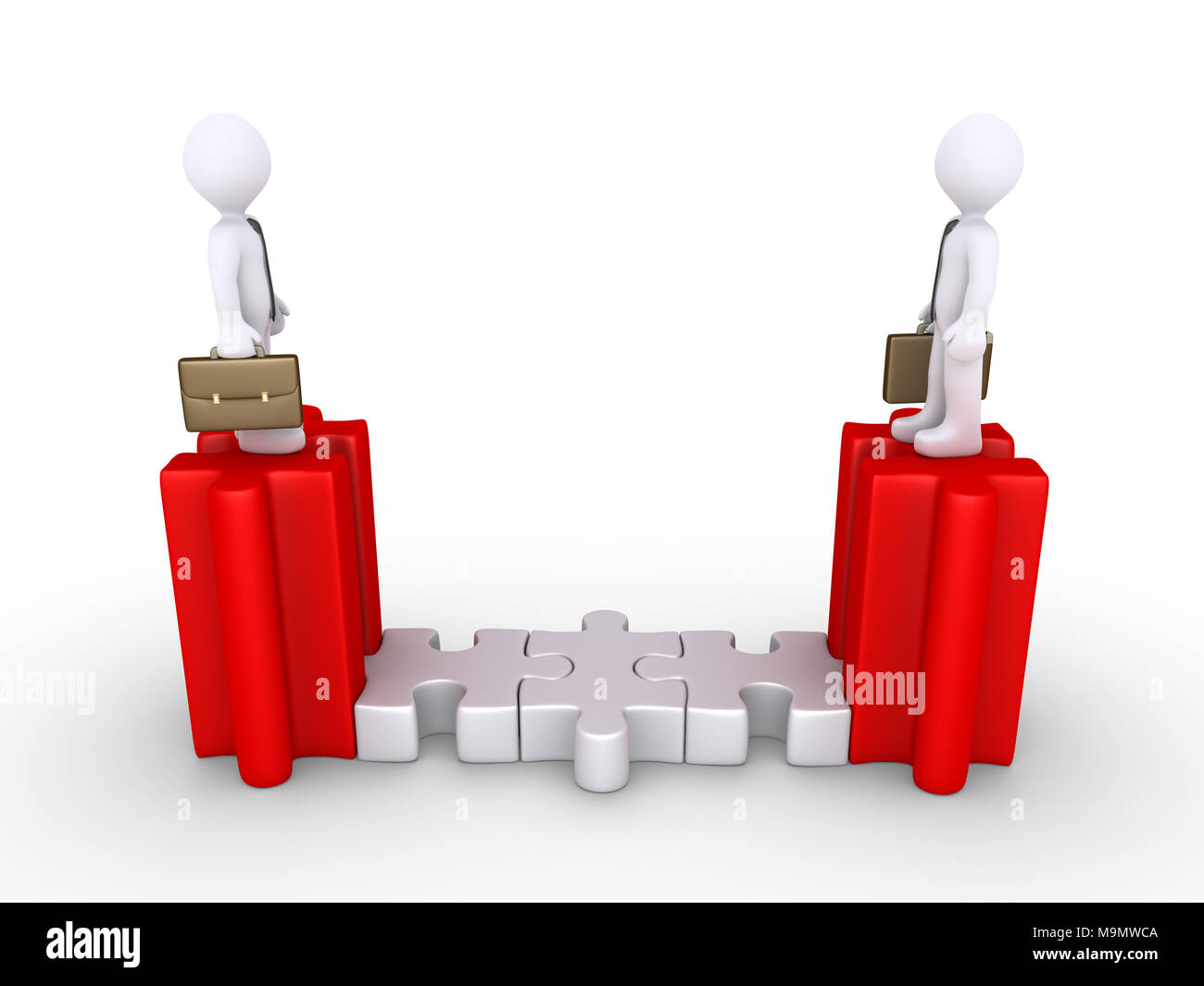 Two workers standing on Cut Out Stock Images & Pictures - Alamy
