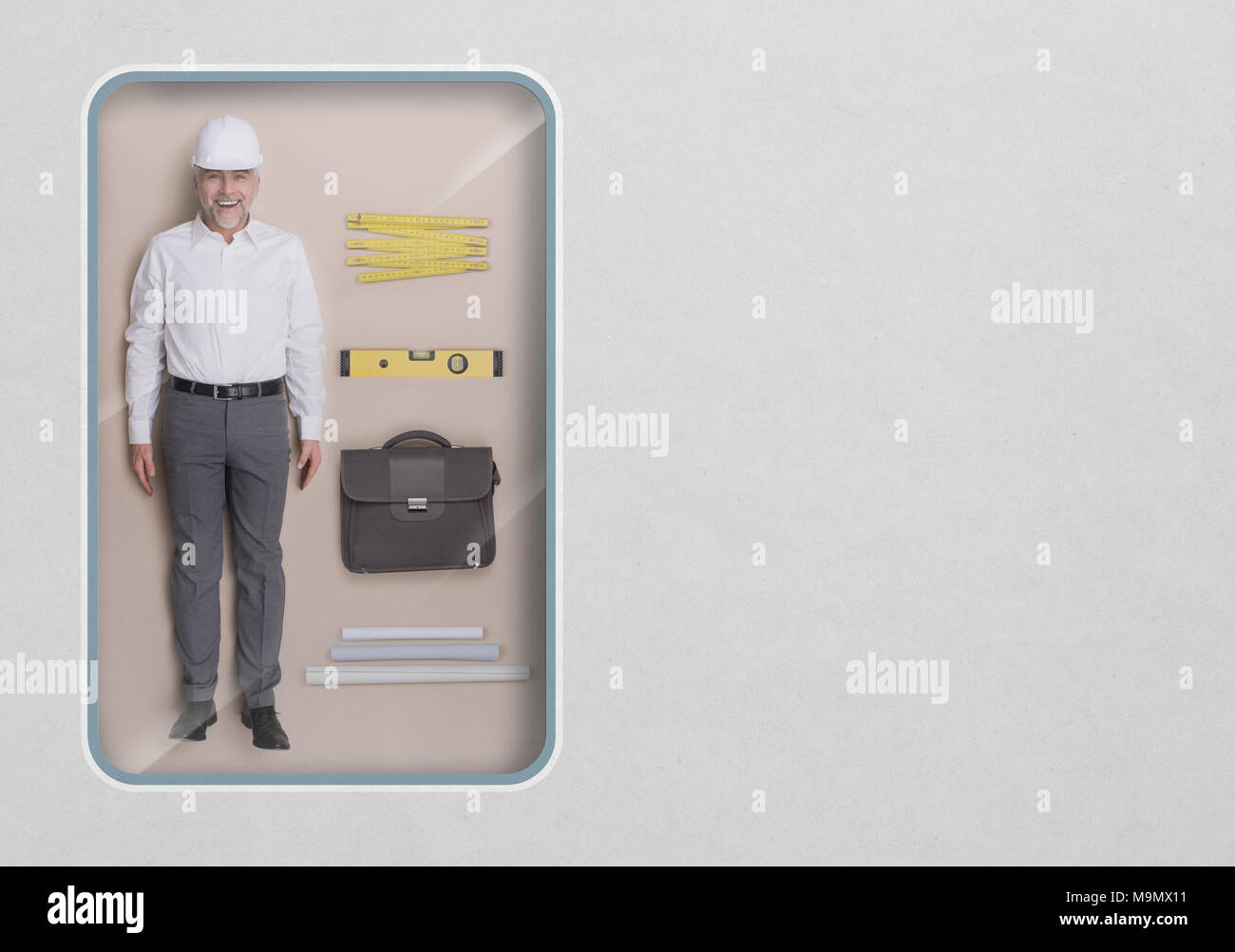 Lifelike engineer and architect doll with accessories and see through ...