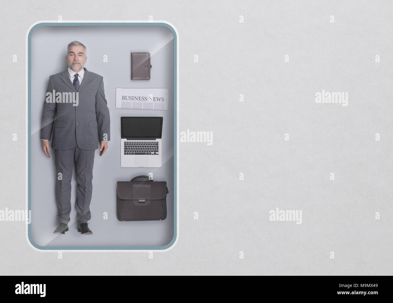 Business executive lifelike doll with see through toy packaging and ...