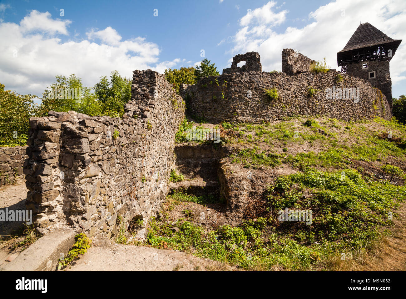 Ruins of Castle Nevytske near of Transcarpathian region center ...