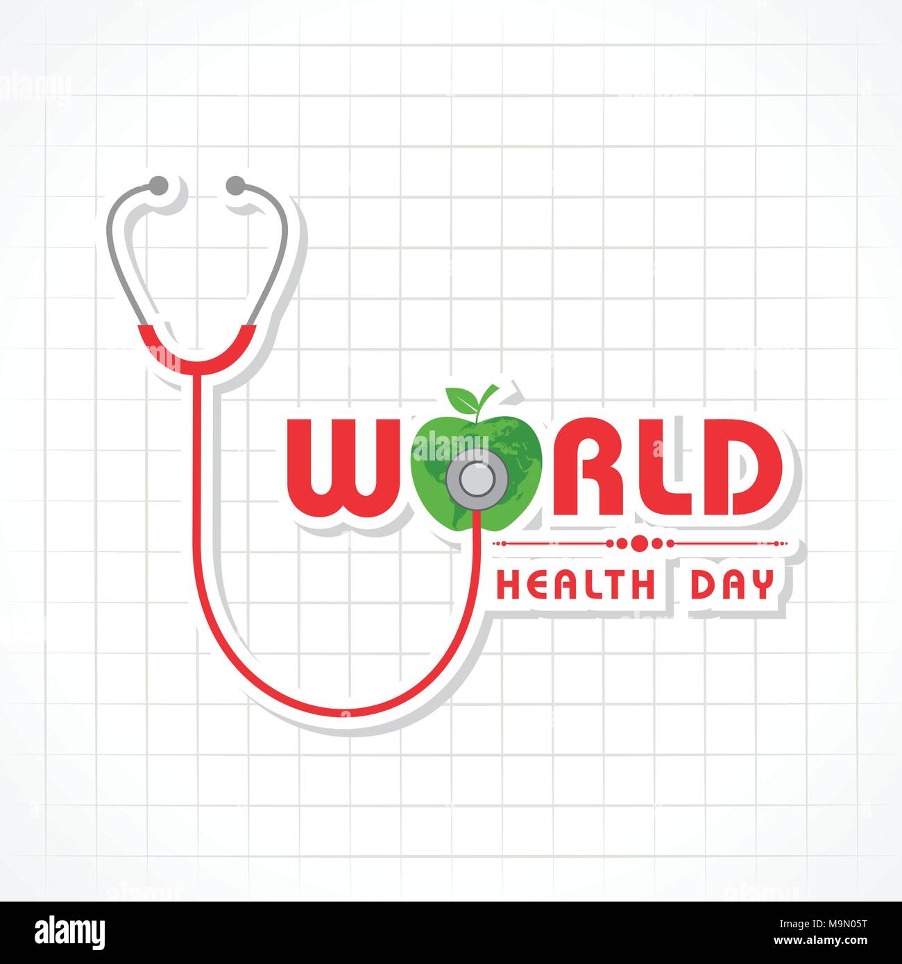 Vector illustration of a background for World Health Day Greeting Stock ...