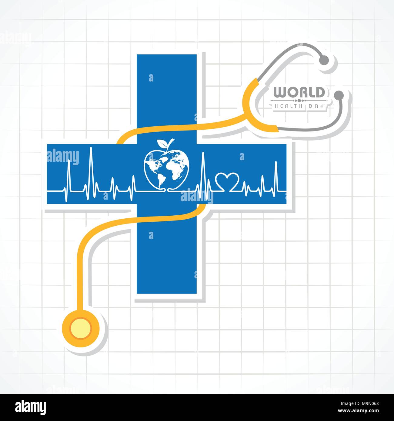 Vector illustration of a background for World Health Day Greeting Stock ...