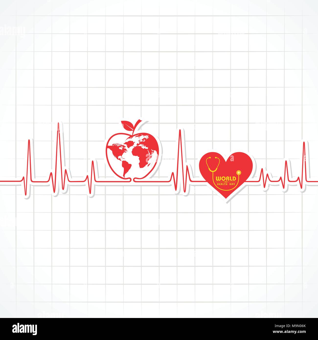 Vector illustration of a background for World Health Day Greeting Stock ...