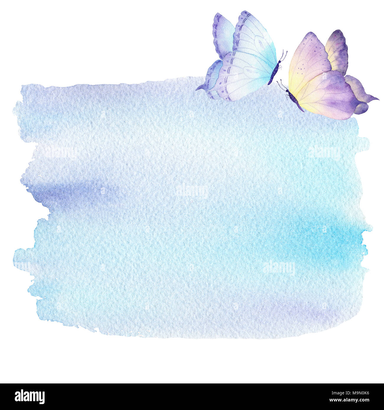 Watercolor background with butterfly. Can be used for your project and ...
