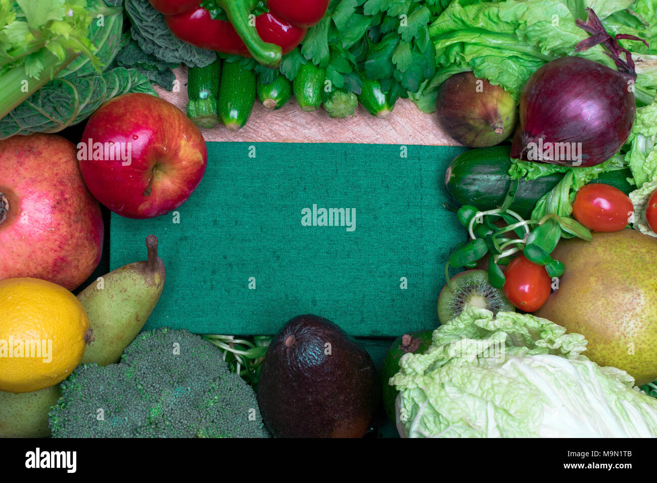 fresh healthy colored mix vegetables and fruits to do smoothies ...