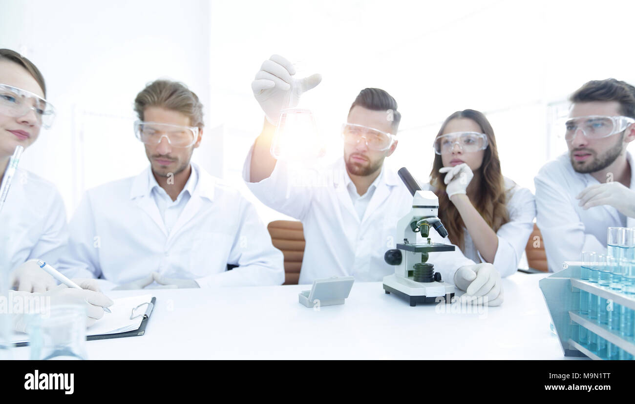 Team of scientists working together at the laboratory Stock Photo - Alamy