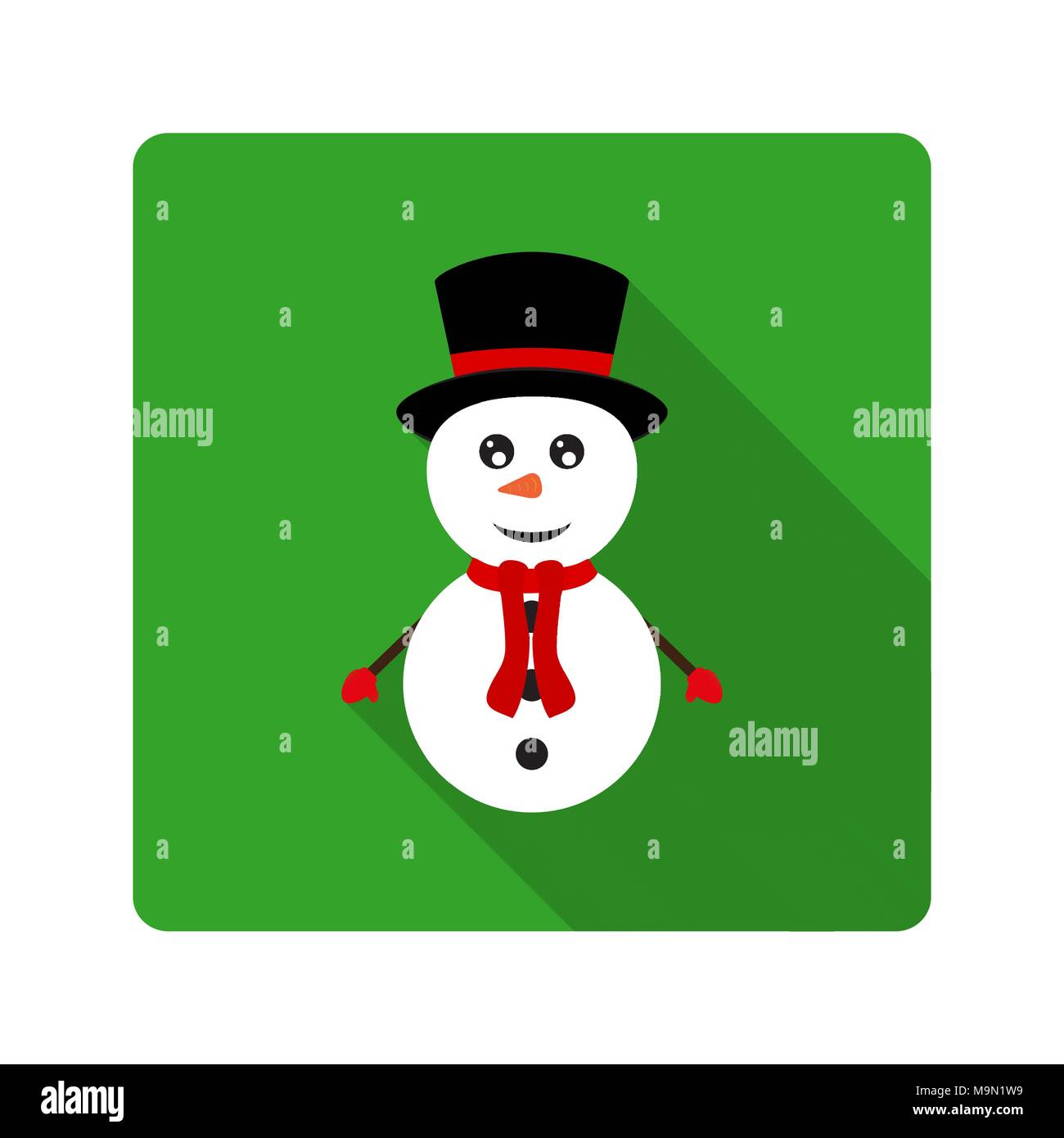 Icon Snowman for flat design Stock Vector Image & Art - Alamy
