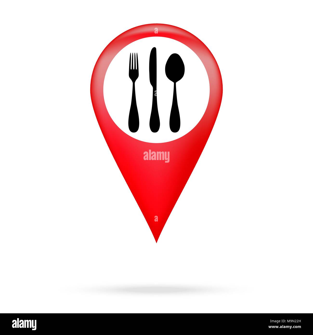 Cutlery circle menu illustration Cut Out Stock Images & Pictures - Alamy