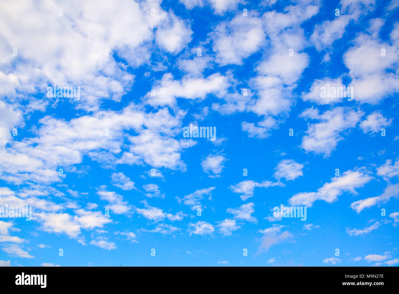 Blue spring sky with clouds - background, space for your own text Stock ...