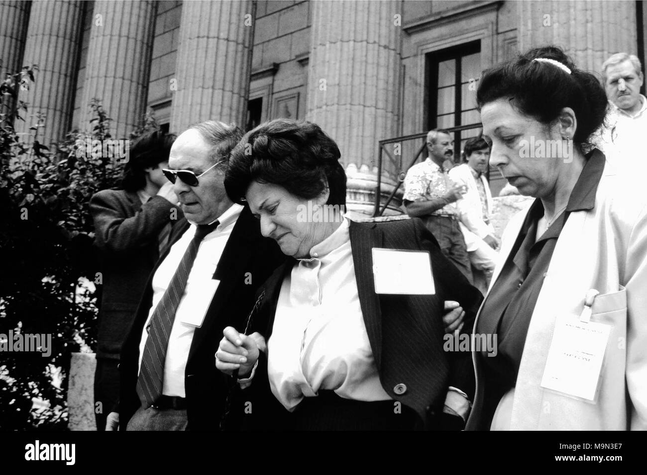 Nazi Executioner Klaus Barbie Trial Lea Feldblum Lyon France Stock nazi-executioner-klaus-barbie-trial-lea-feldblum-lyon-france-stock