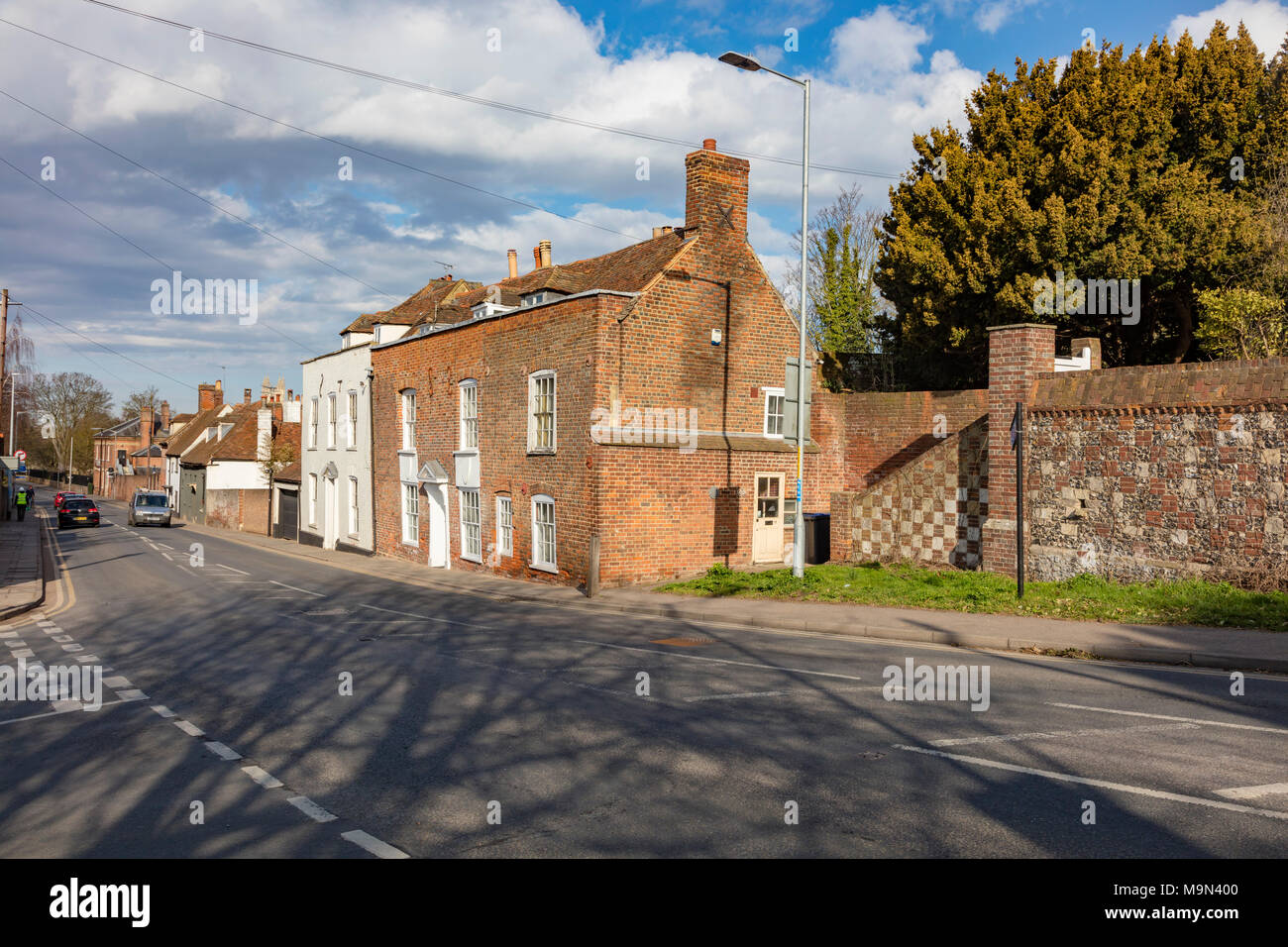 An attractive and busy A257 entrance to the city of Canterbury, lined ...