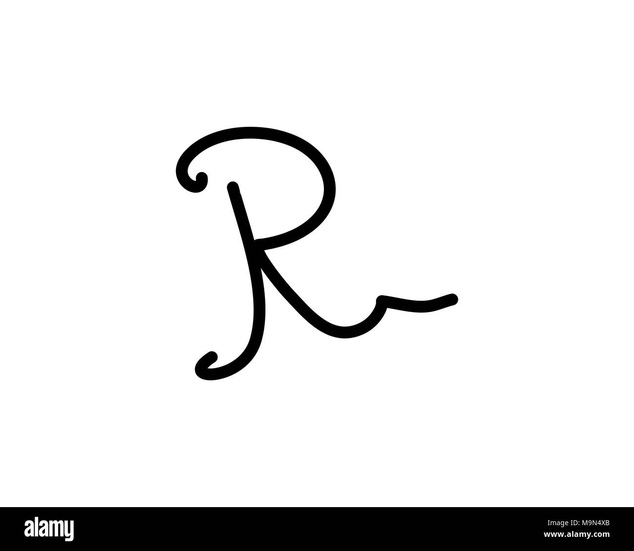 Hand on letter logo Black and White Stock Photos & Images - Alamy