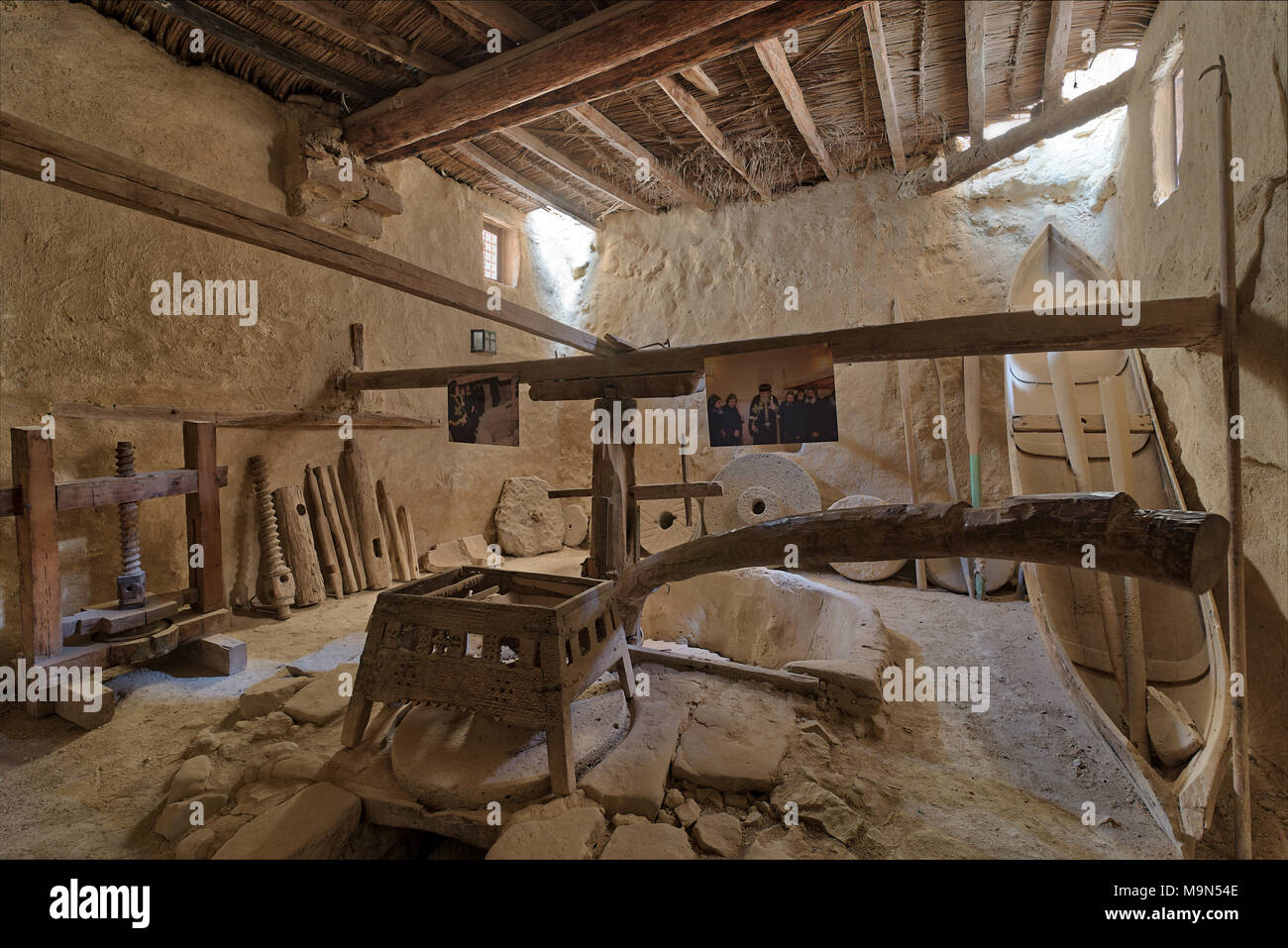 Cairo, Egypt - March 24 2018: Ancient rotary Flour Mill used to be ...