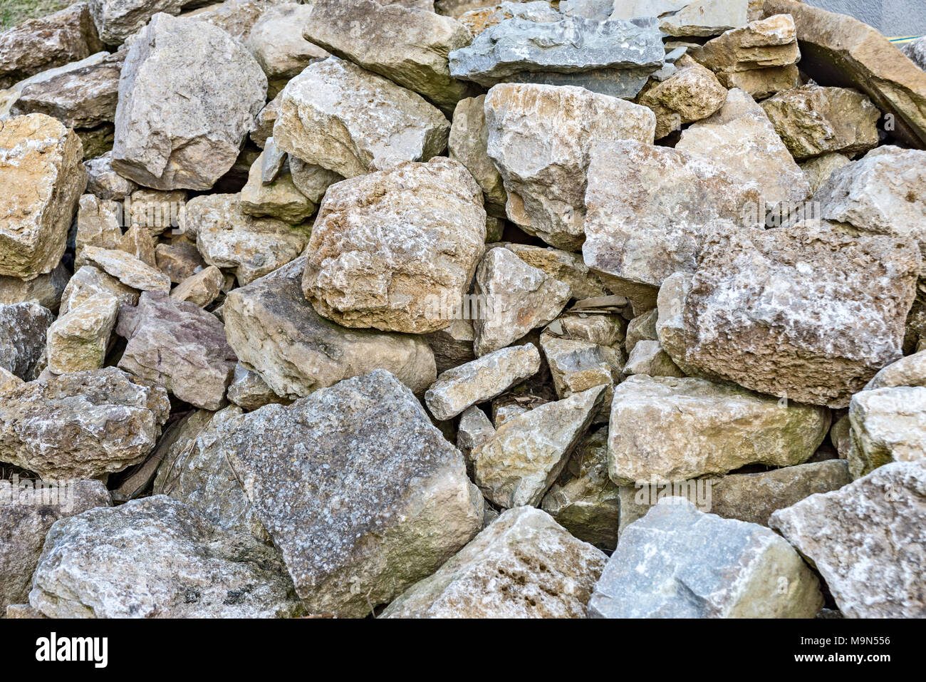 Shell limestones on a pile Stock Photo - Alamy