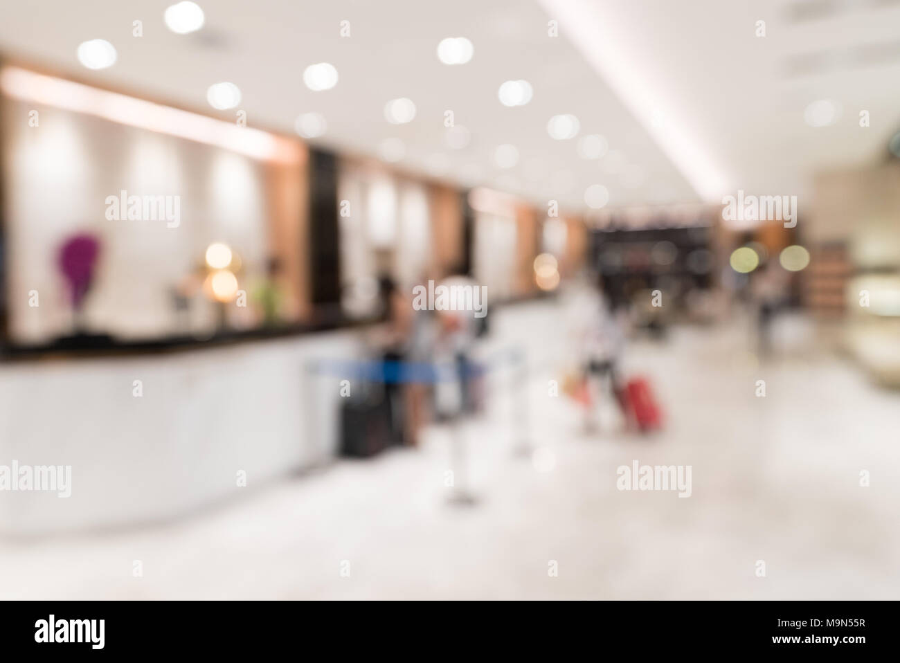 Abstract Blurred background of modern hotel lobby Stock Photo - Alamy