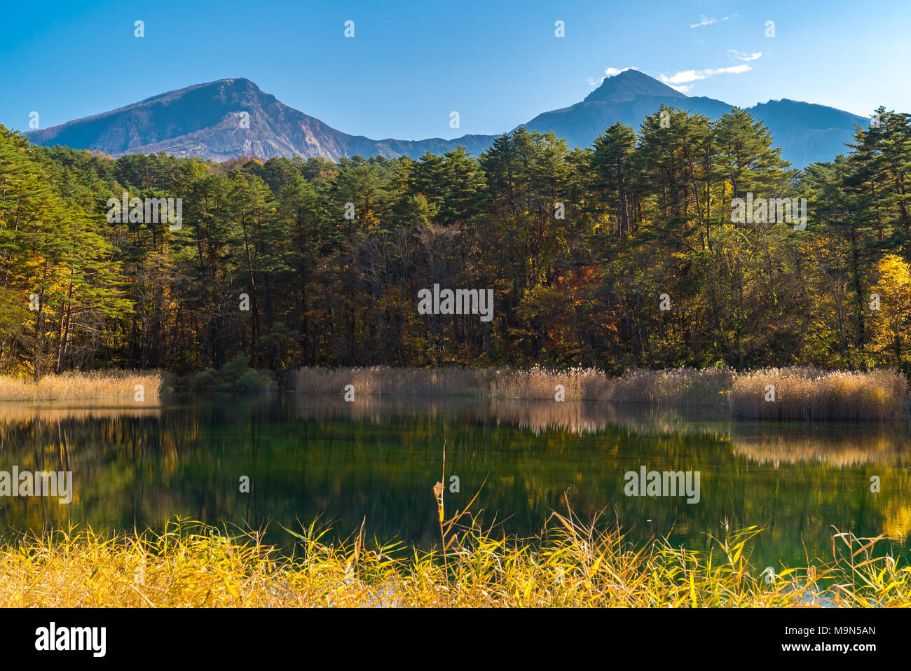 Goshiki-numa Five Colour Pond in Autumn, Urabandai, Fukushima, Japan ...