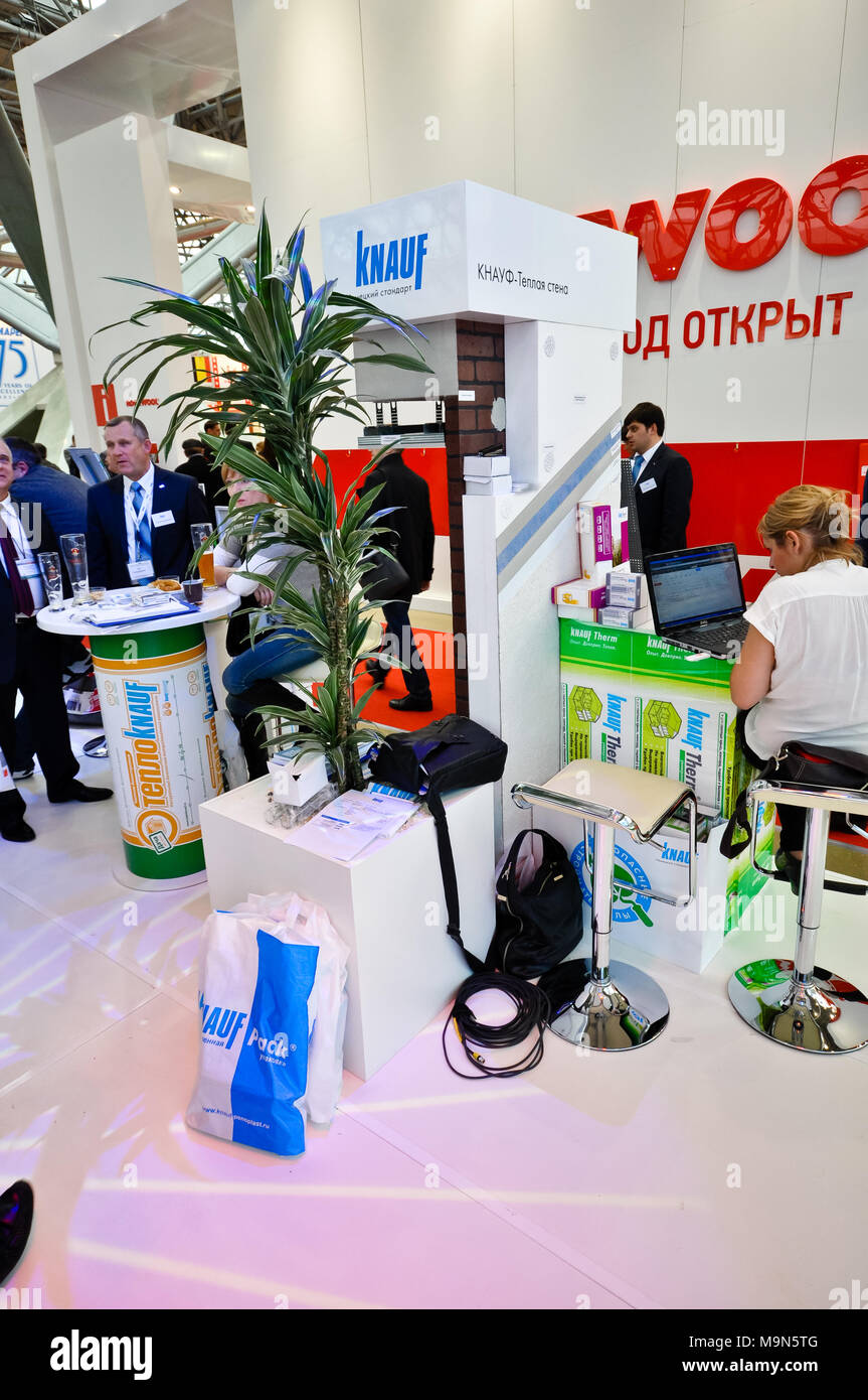 Knauf booth at MosBuild 2012 Exhibition, april, 11 2012, Moscow, Russia ...