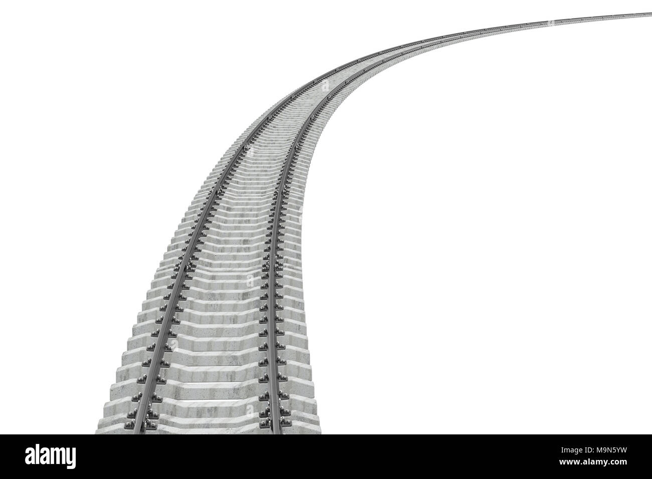 Curved railroad track illustration hi-res stock photography and images ...