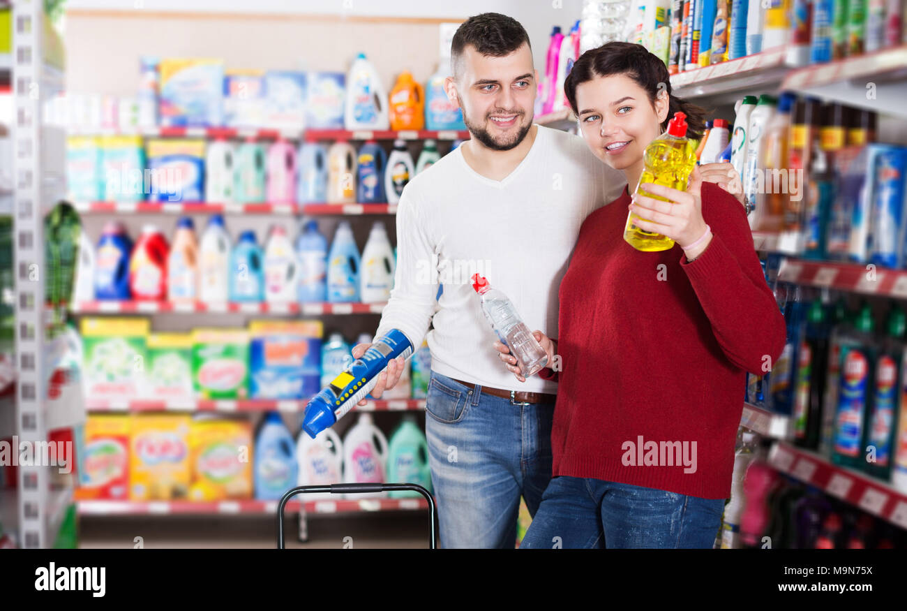 Woman customer buying detergents hi-res stock photography and images ...