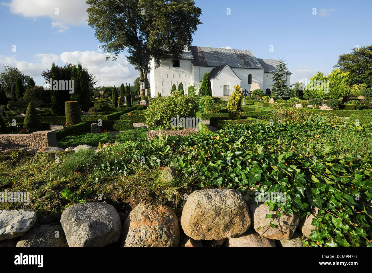 Romanesque Jelling kirke (church) built in 1100. The royal seat of ...