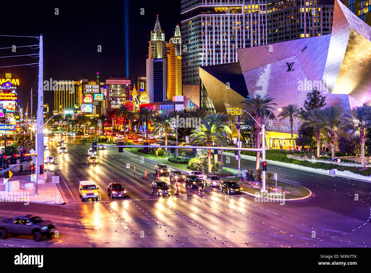 The strip at night, Las Vegas, Narvada U.S.A Stock Photo - Alamy