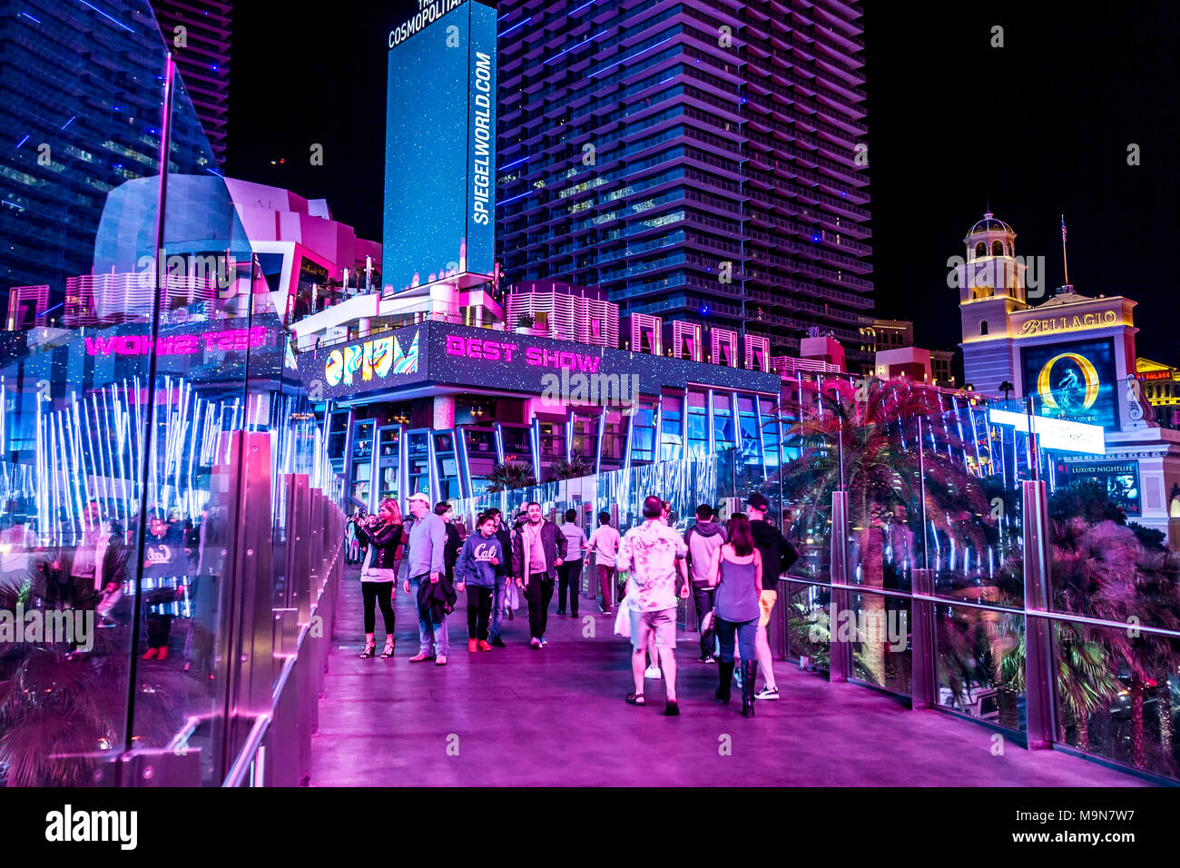 The strip at night, Las Vegas, Narvada U.S.A Stock Photo - Alamy