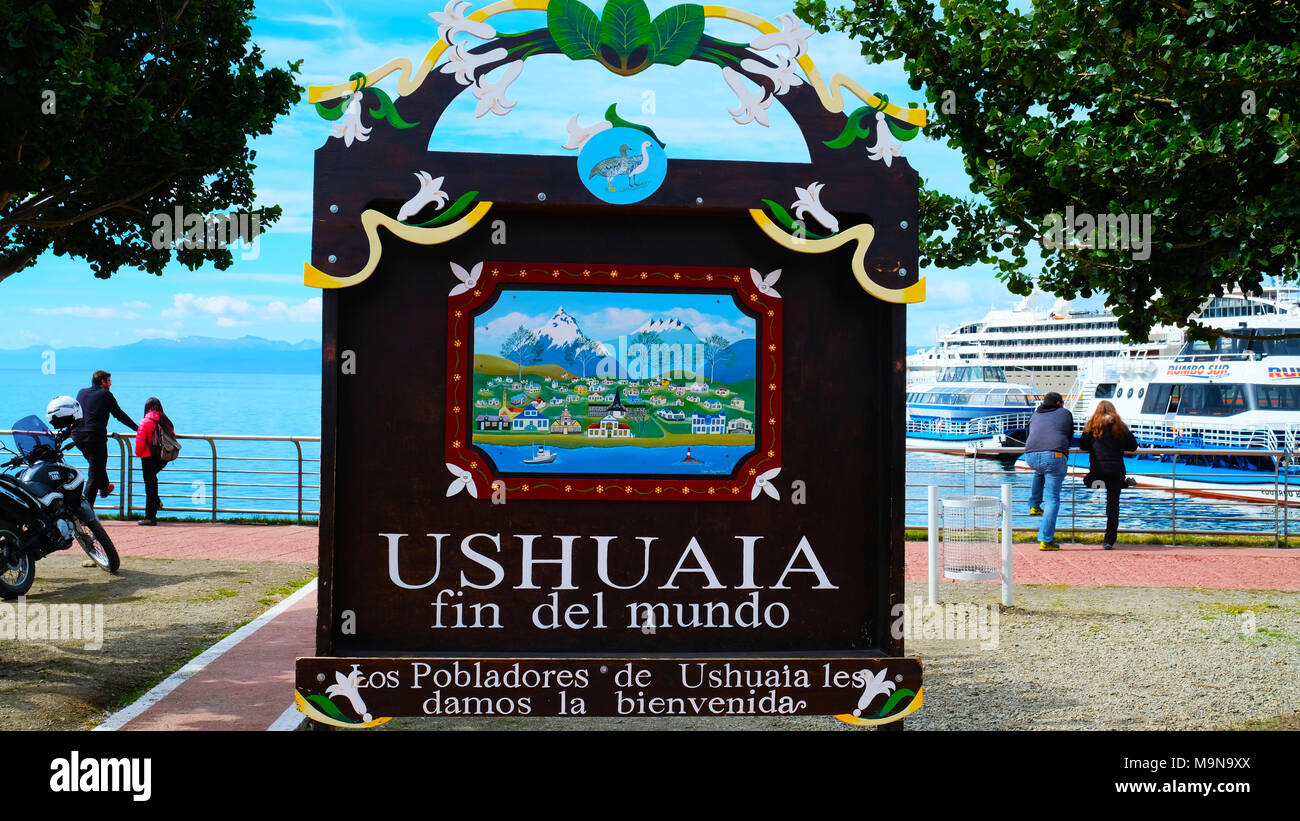 Ushuaia sign hi-res stock photography and images - Alamy