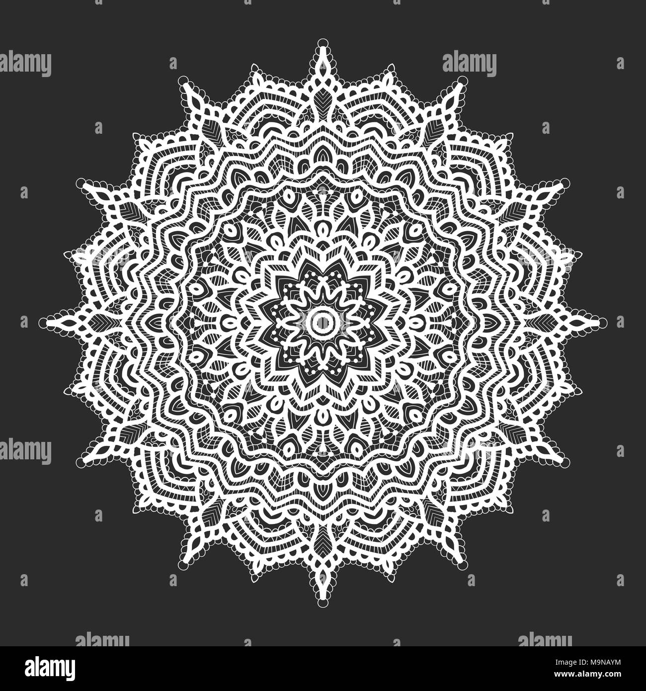 Indian pattern black and white Black and White Stock Photos & Images ...