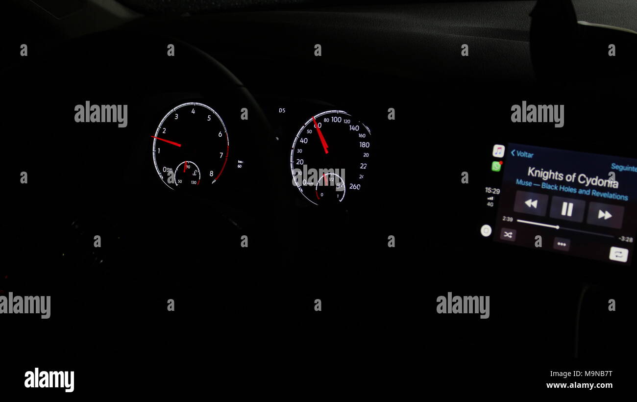 Car panel, Speedometer Stock Photo - Alamy