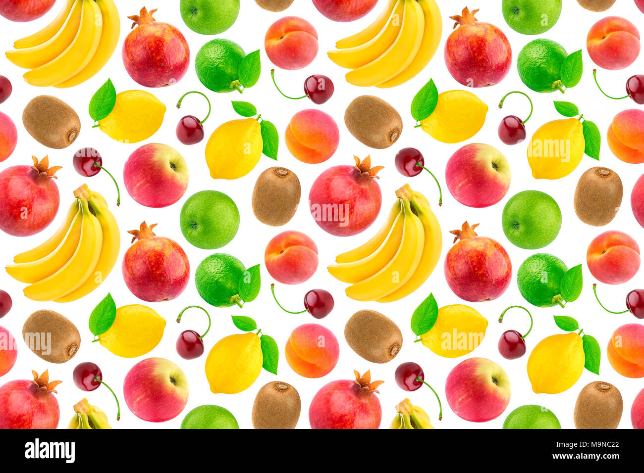 Fruits seamless pattern. Background of fresh falling fruits and berries ...