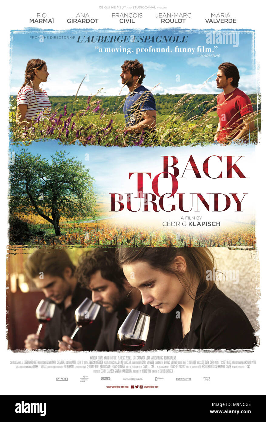 BACK TO BURGUNDY, (aka CE QUI NOUS LIE), US poster, top l-r: Ana ...