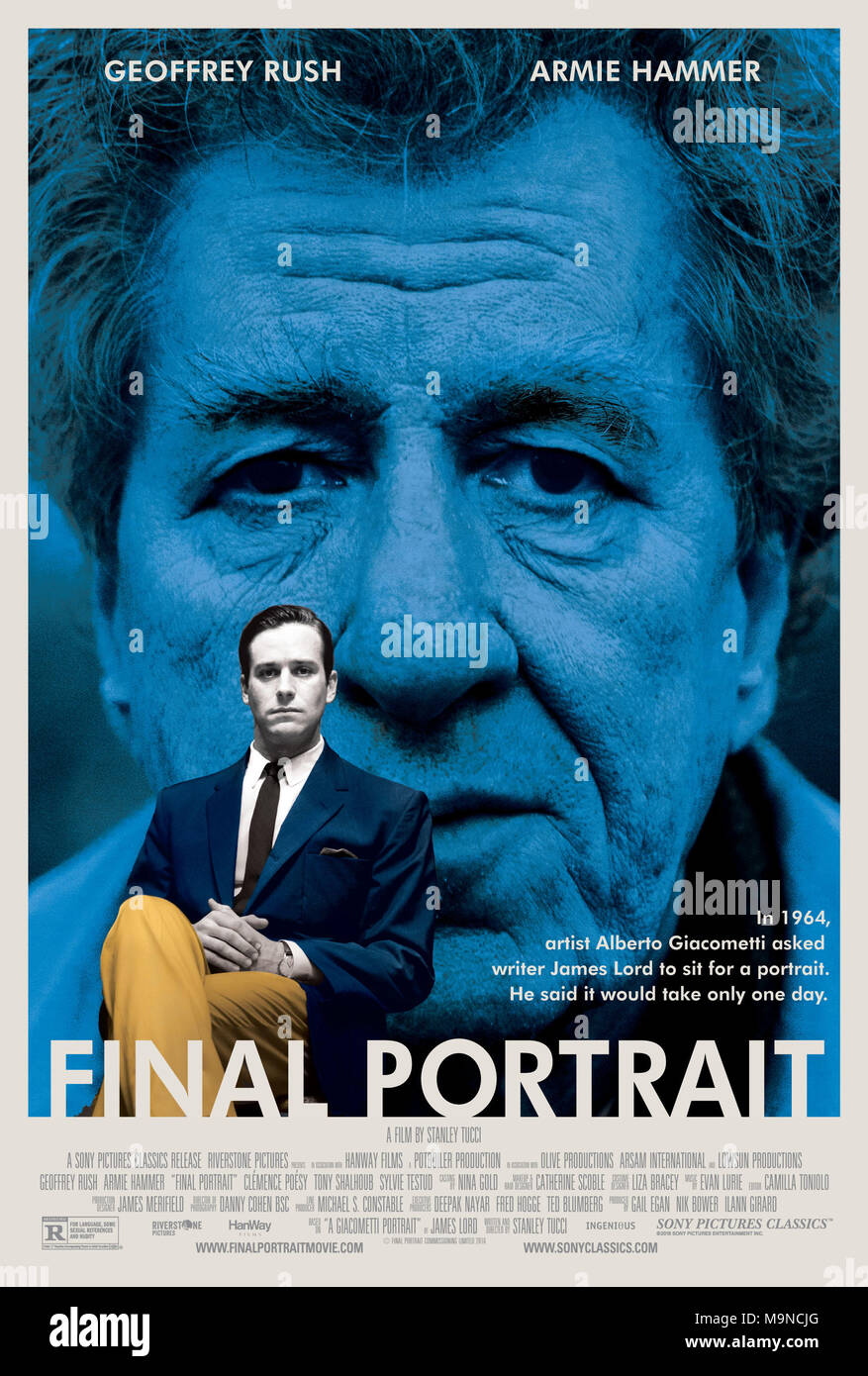 FINAL PORTRAIT, US poster, from top: Geoffrey Rush as Alberto ...