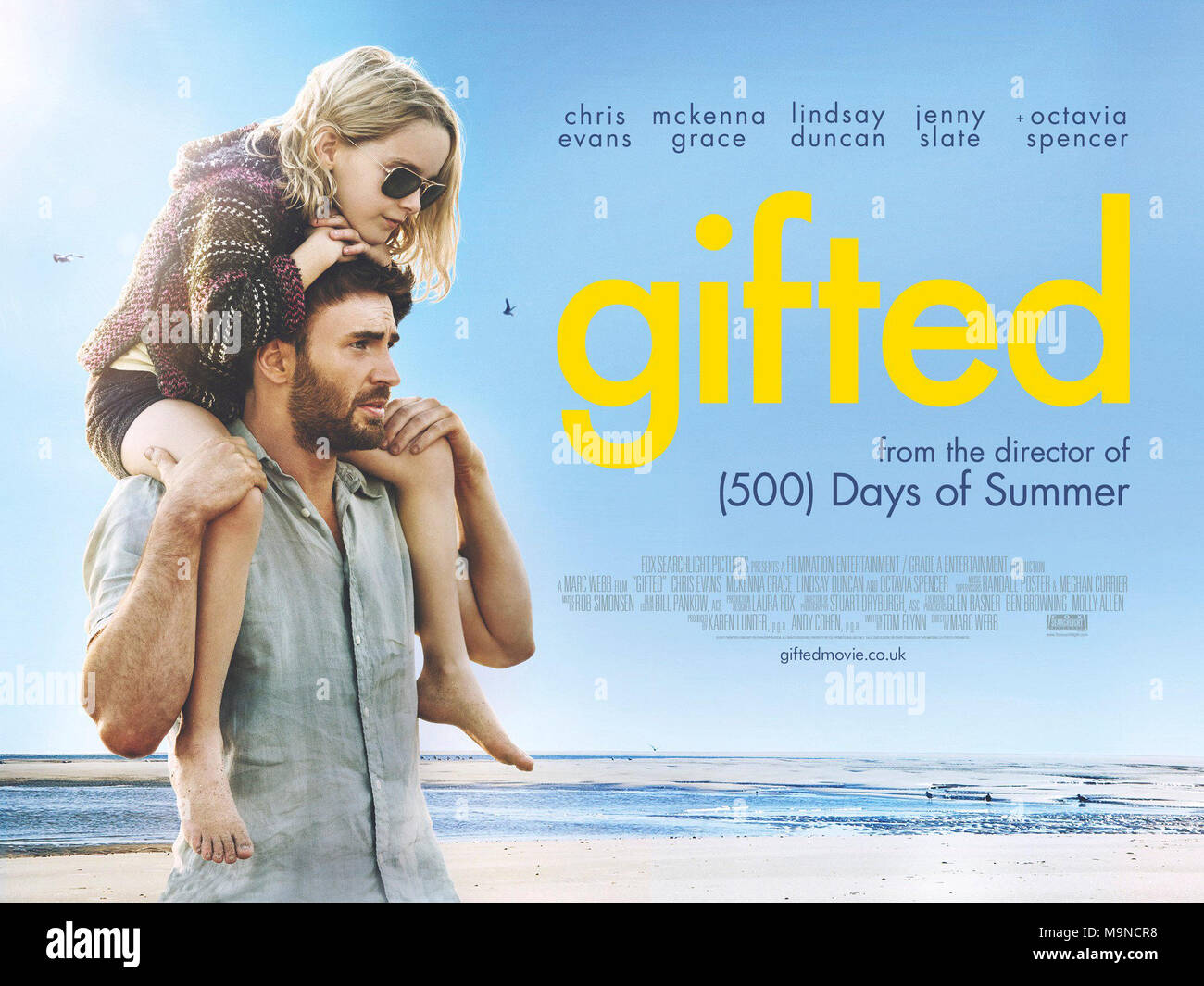 GIFTED, British poster, from top: McKenna Grace, Chris Evans, 2017. TM ...