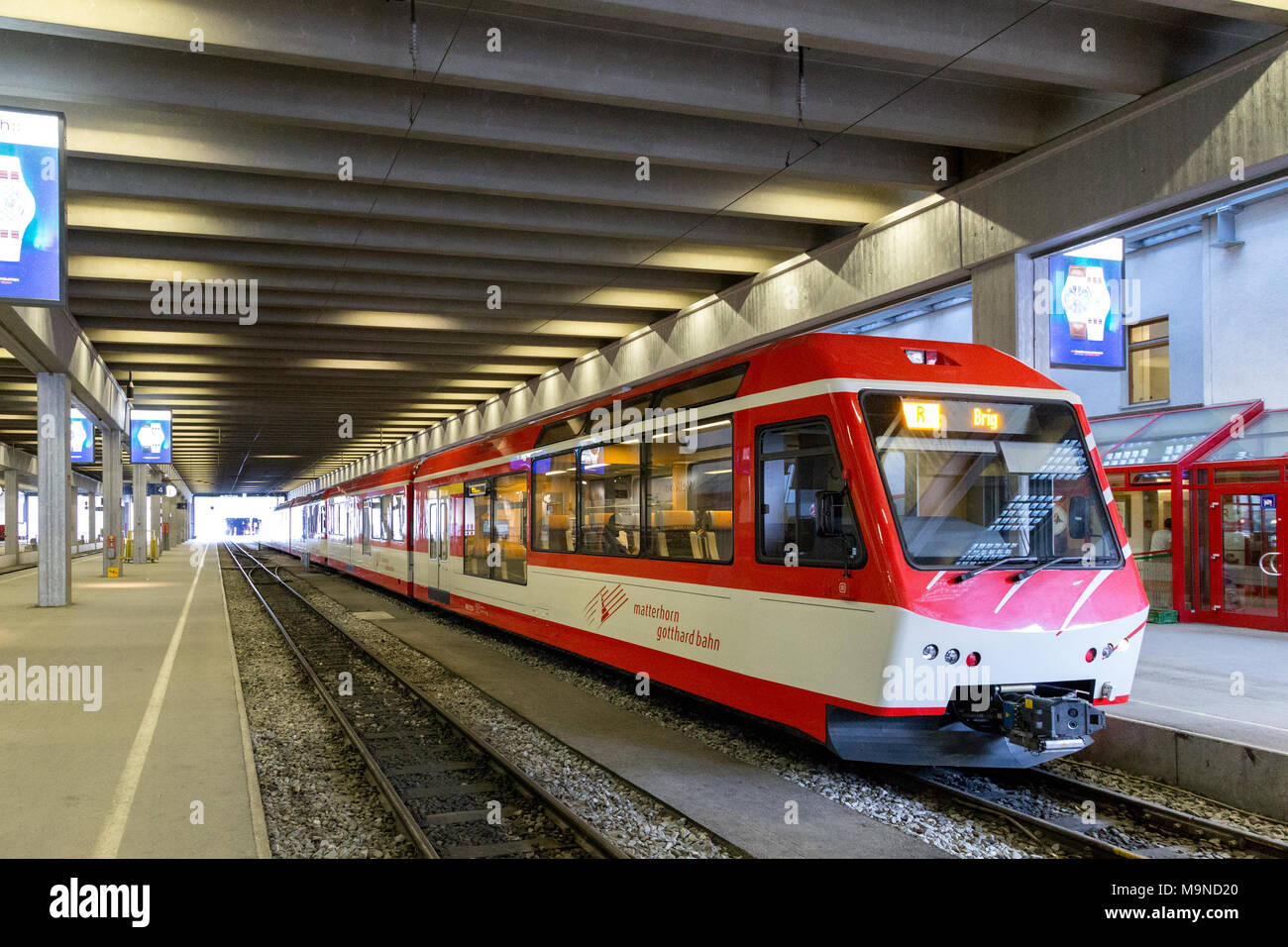 Zermatt train station hi-res stock photography and images - Alamy