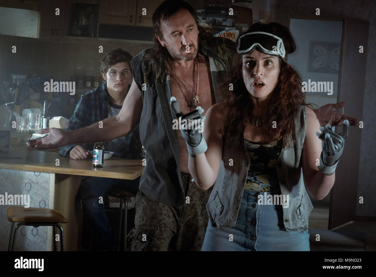 READY PLAYER ONE, from left: Tye Sheridan, Ralph Ineson, Susan Lynch ...
